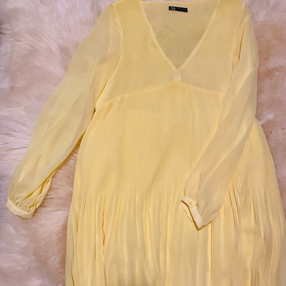Dresses | Zara Dress Yellow | Poshmark